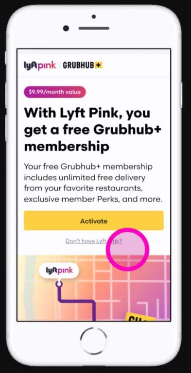 Lyft and Grubhub Partner to Offer Free Food Delivery to Lyft Pink ...